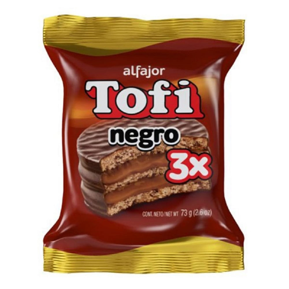 ALFAJOR TOFI TRIPLE CHOC.73GRS