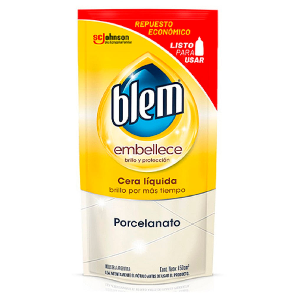 LIMPIADOR BLEM X450CC PISOS PORCELANAT INCOLOR DP