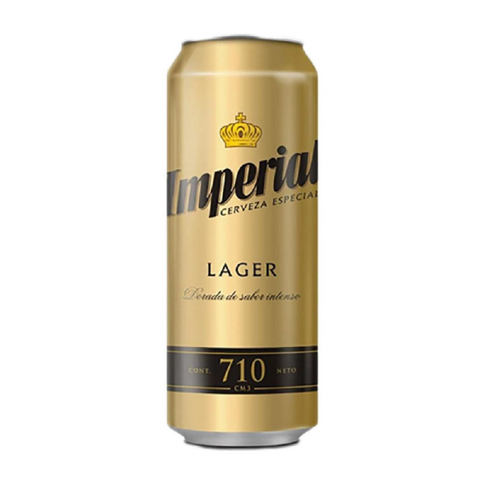 CERVEZA IMPERIAL LAGER RUBIA LATA X710ML
