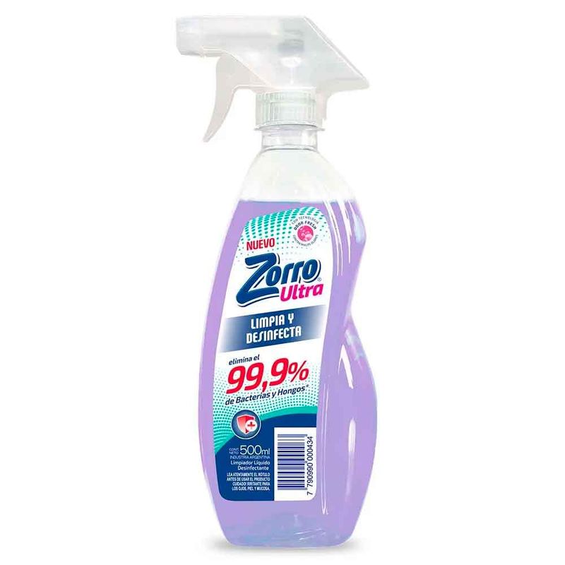 LIMPIADOR ZORRO ANTIBACTERIAL X500ML GATILLO