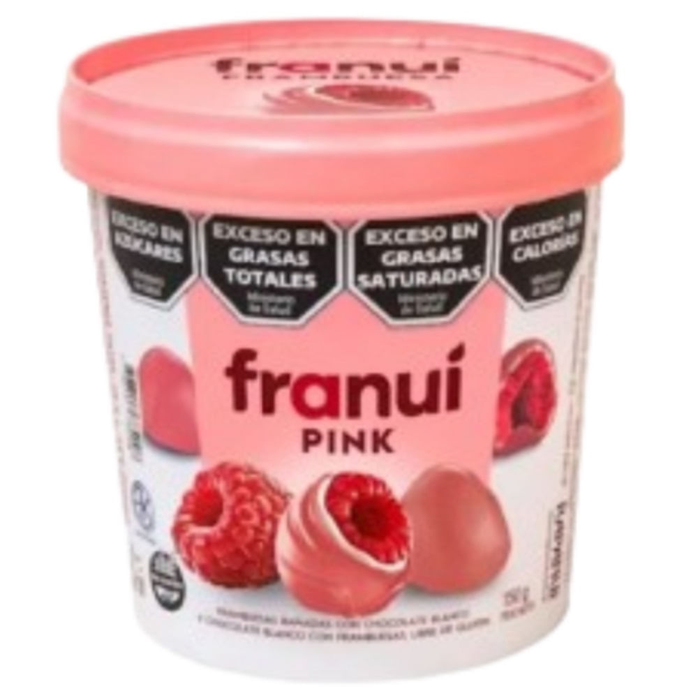 FRAMBUESAS FRANUI BAÑADAS CHOCOLATE PINK X150GR